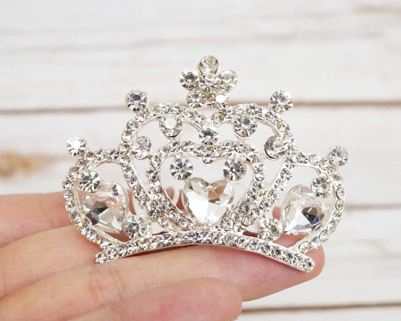 Silver Rhinestone Mini Tiara Doll Baby Tiara Rhinestone | Etsy