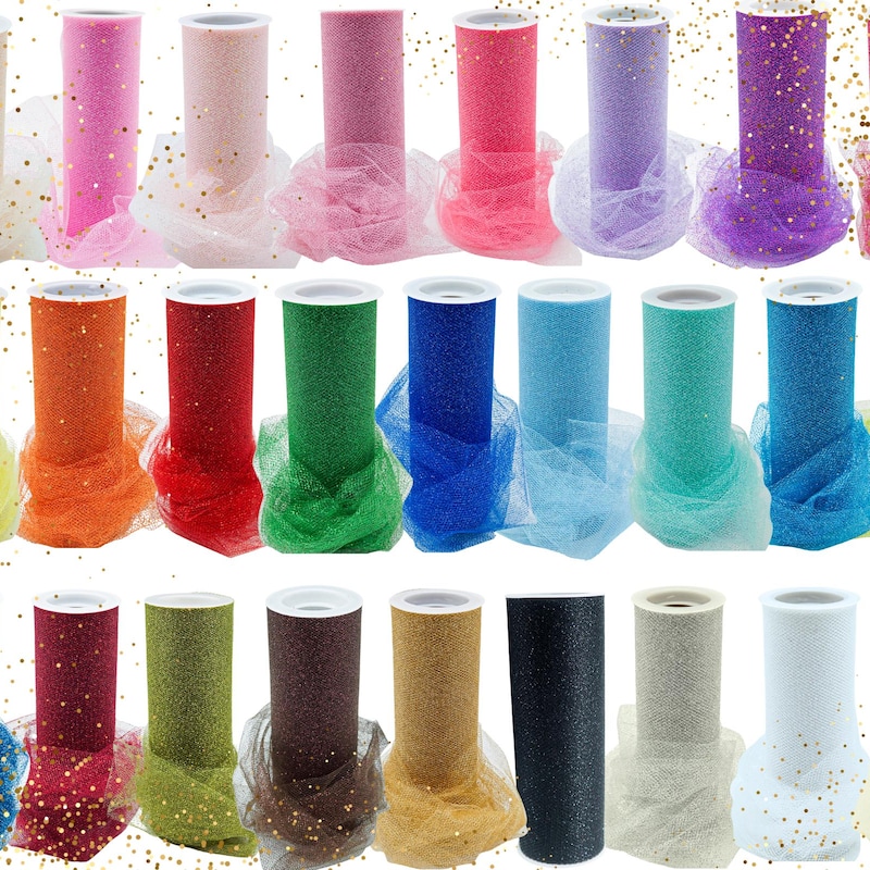 Orange Sparkle Netting - Etsy