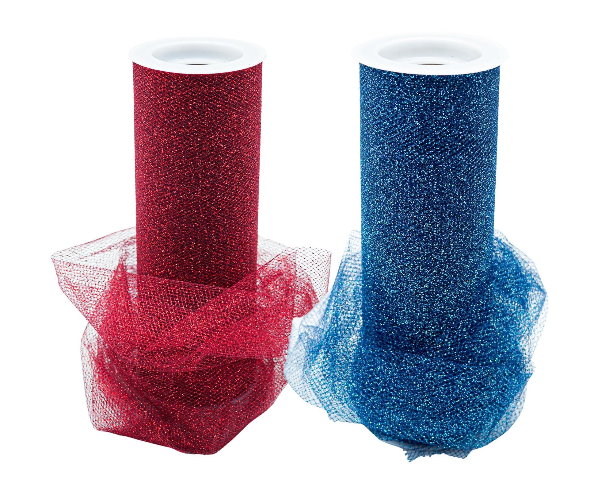 Glitter Tulle Fabric Roll 6"x10yard Tulle Polyester Netting Spool ...