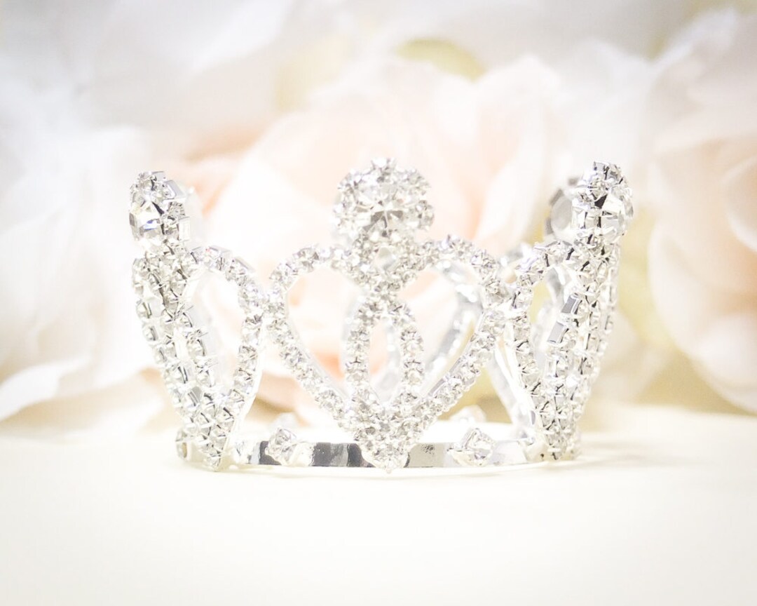 Rhinestone Baby Crown, Baby Tiara, Mini Crown, Tiny Crown Photo Prop ...