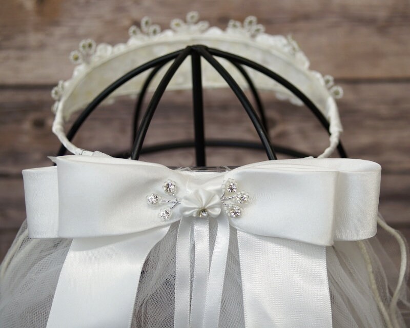 Communion Headpiece and Veil First Communion Veil - Etsy