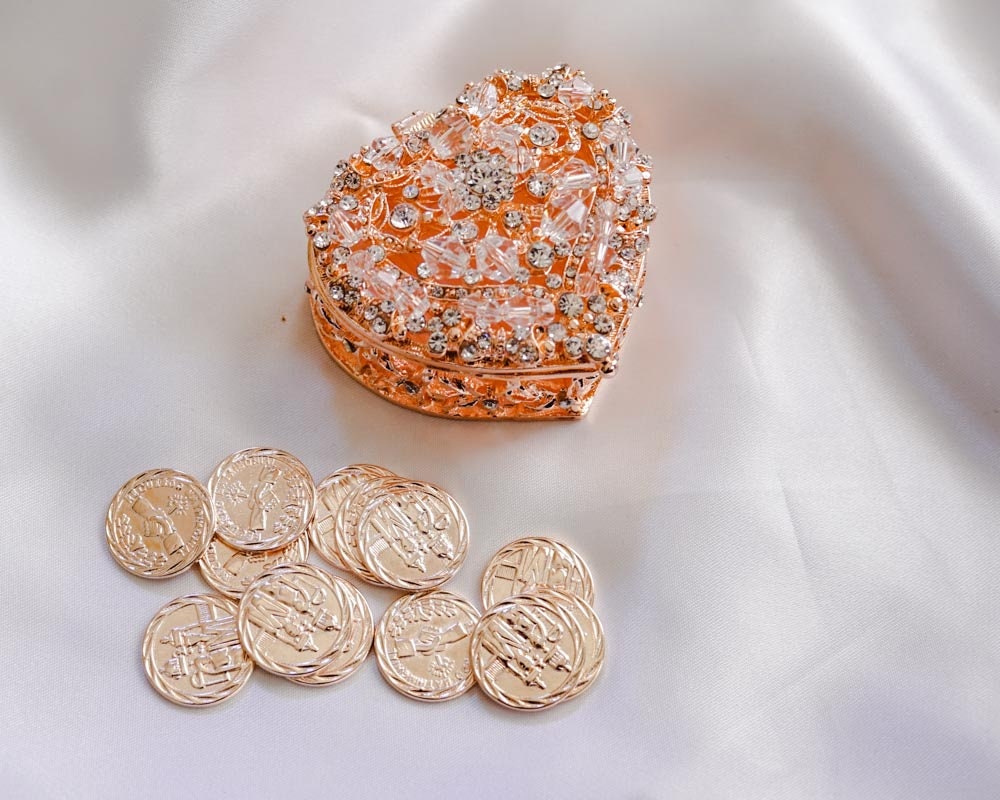 Wedding Arras Rose Gold Arras De Oro Rosa - Heart Arras for Wedding ...