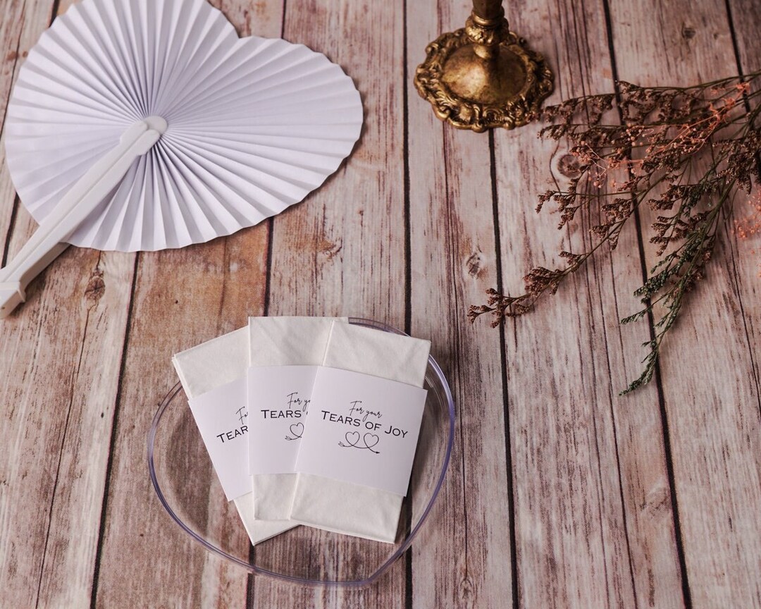 50 PC Tears of Joy Tissue Paper Sleeves, Wedding Tissue Decoration ...