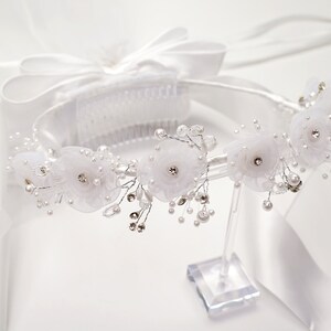 Communion Headpiece and Veil Confirmation Headpiece and Veil Girls Holy ...