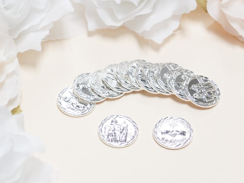 Silver Arras Coins Wedding Coins Wedding Arras Coin Wedding - Etsy