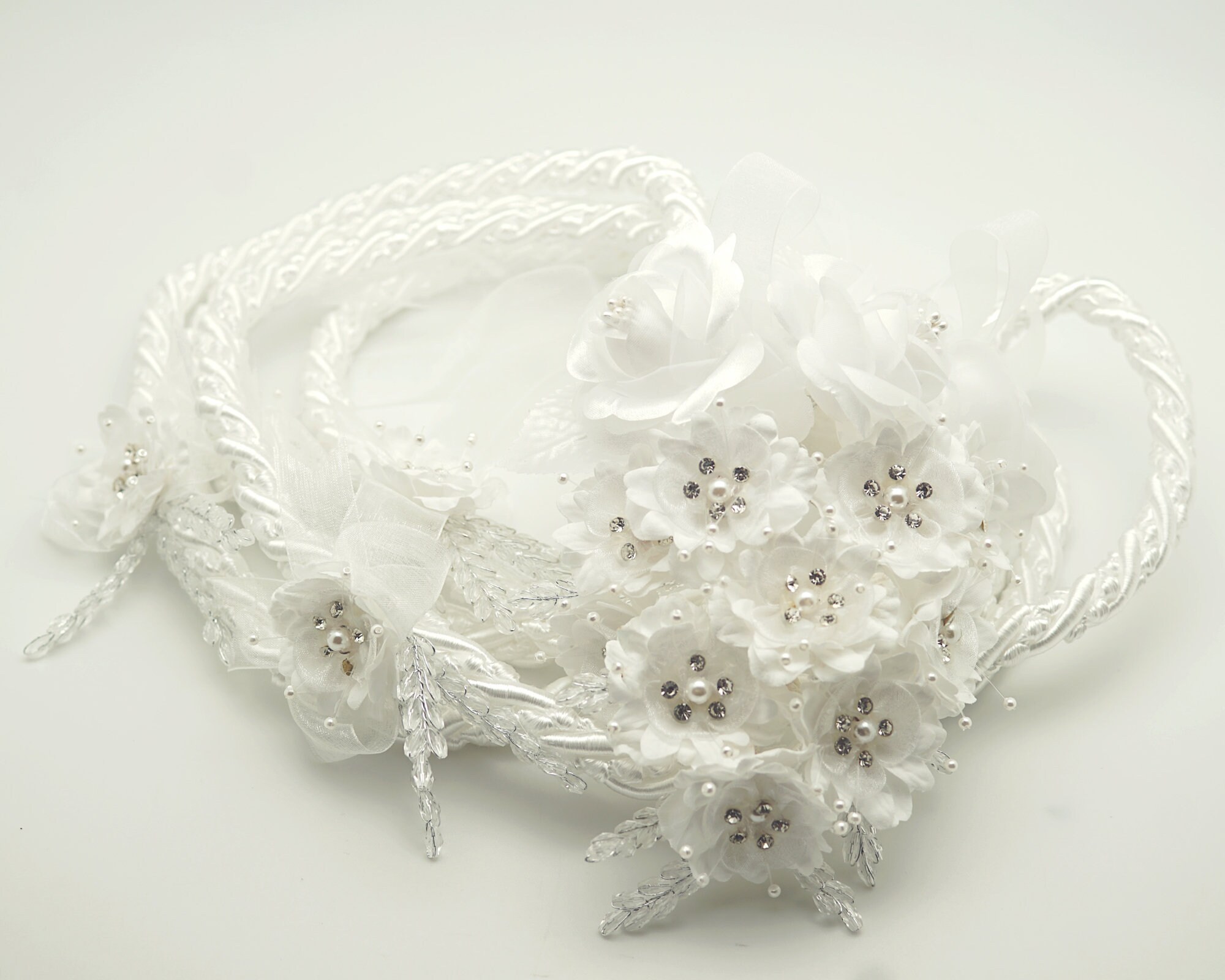 White Wedding Lasso Silk Rose Flower Wedding Lasso Lazo | Etsy