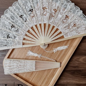 Ivory Lace Fan Wedding, 9