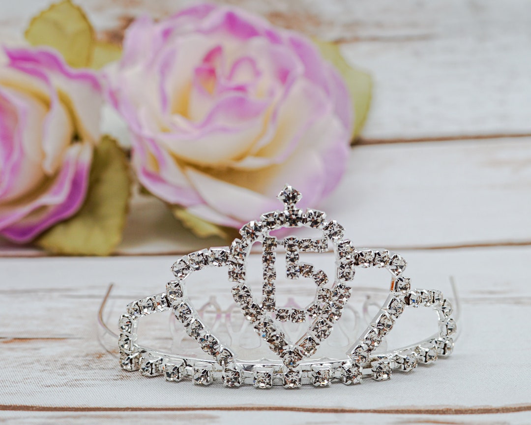 2.75" Miniature Silver Tiara Doll Crown Girl's Headpiece Quinceanera ...