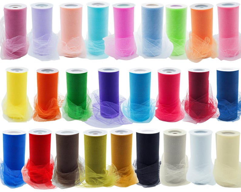 Tulle Fabric Roll 6" X 25 Yard Tulle Polyester Netting Spool Wholesale ...