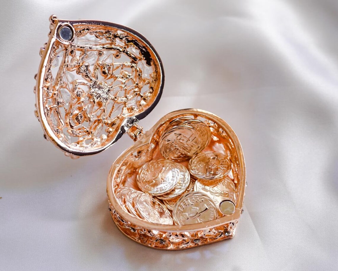 Wedding Arras Rose Gold Arras De Oro Rosa - Heart Arras for Wedding ...