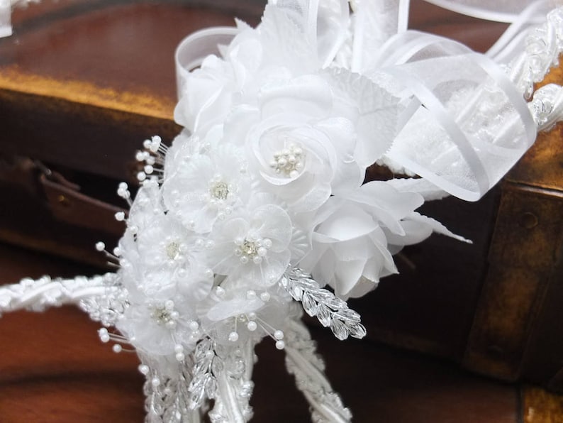 White Wedding Lasso - Traditional Wedding Lasso - Lazo De Boda ...