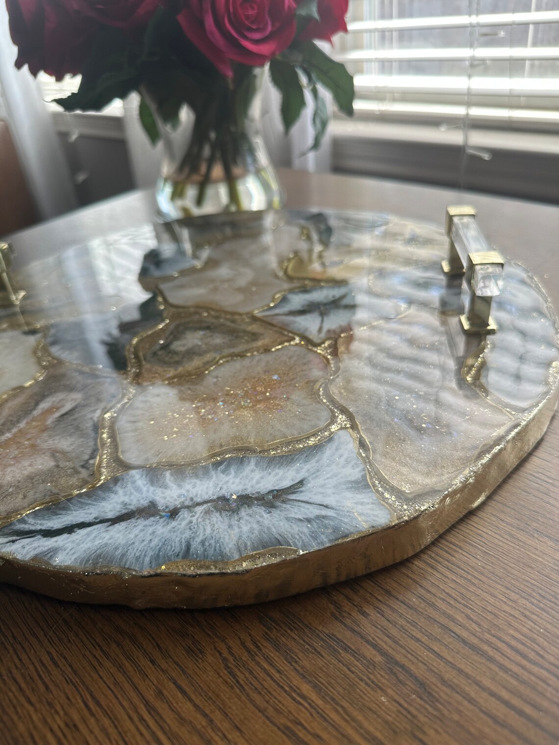 Stunning Agate Geode Tray - Unique Hand Made Luxury Home Decor. - Etsy