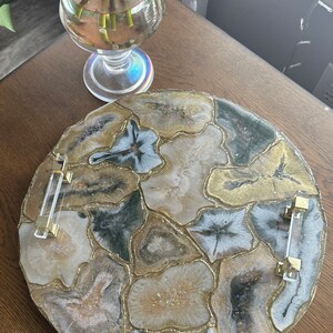 Stunning Agate Geode Tray - Unique Hand Made Luxury Home Decor. - Etsy