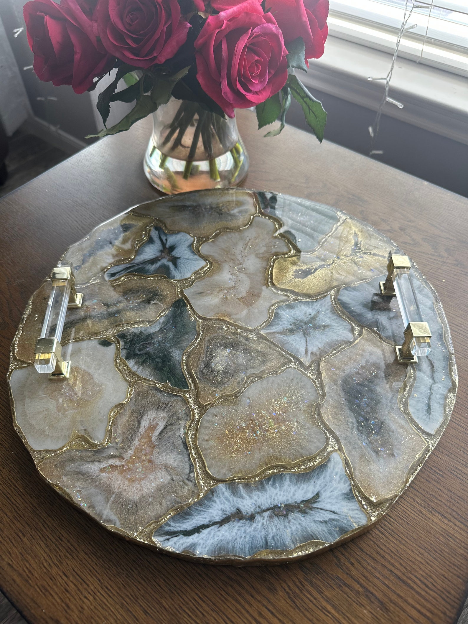 Stunning Agate Geode Tray - Unique Hand Made Luxury Home Decor. - Etsy