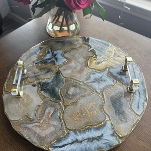 Stunning Agate Geode Tray - Unique Hand Made Luxury Home Decor. - Etsy