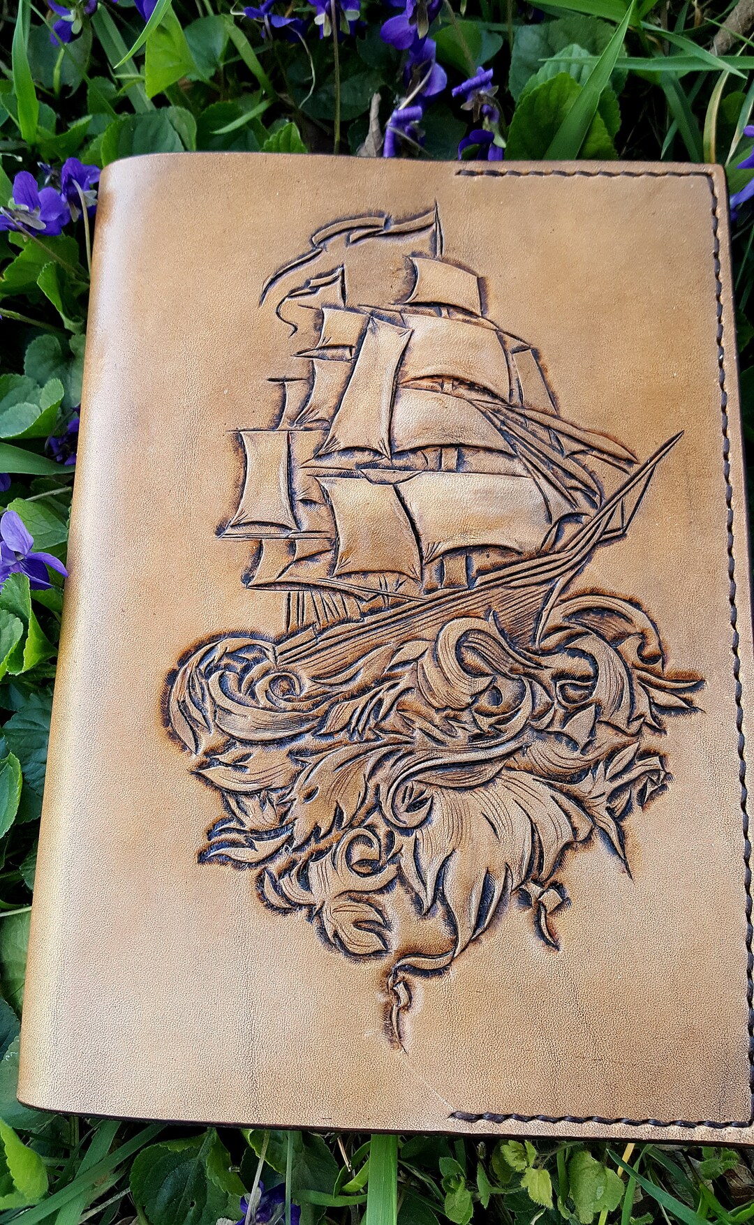 Handmade Leather Notebook / Book Cover - Etsy