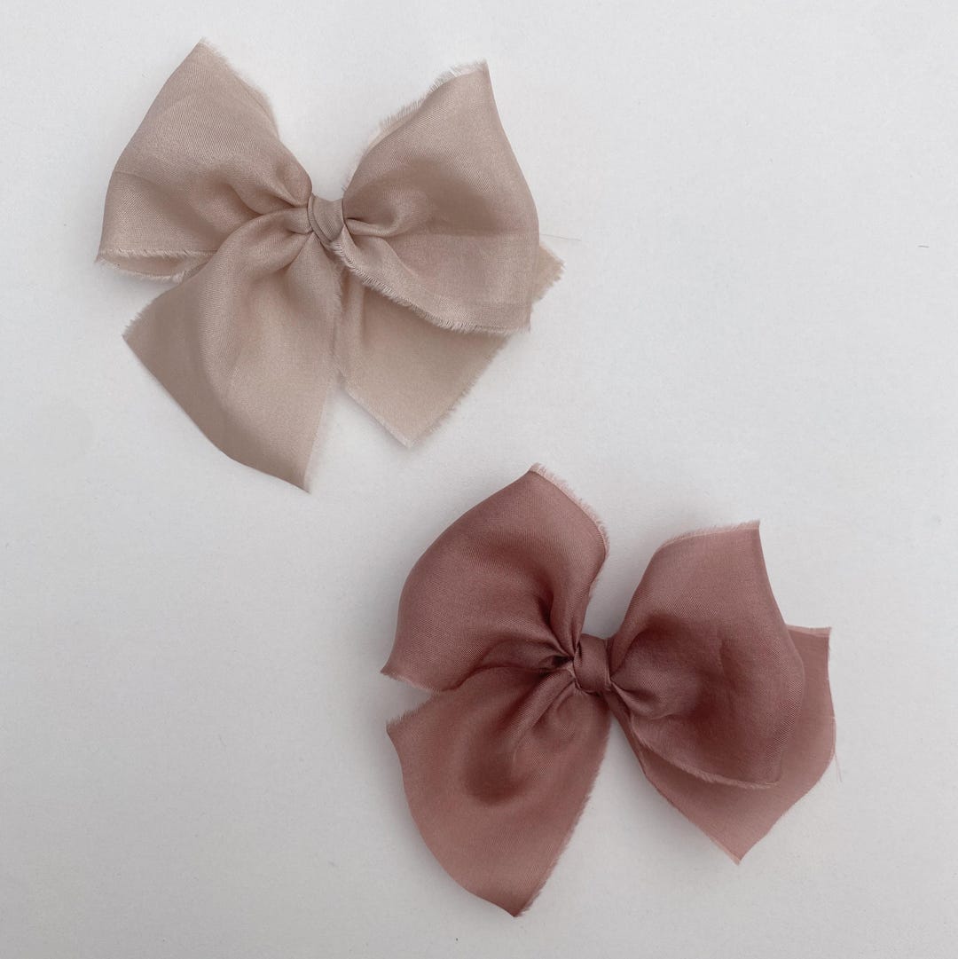 Raw Silk Baby Hair Bow: Special Occasion Headband or Clip - Etsy