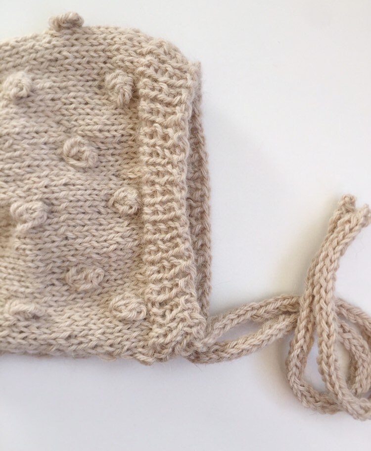 Knitted Bonnet/ Gender Neutral Hat for Babies/ Newborn Photo - Etsy