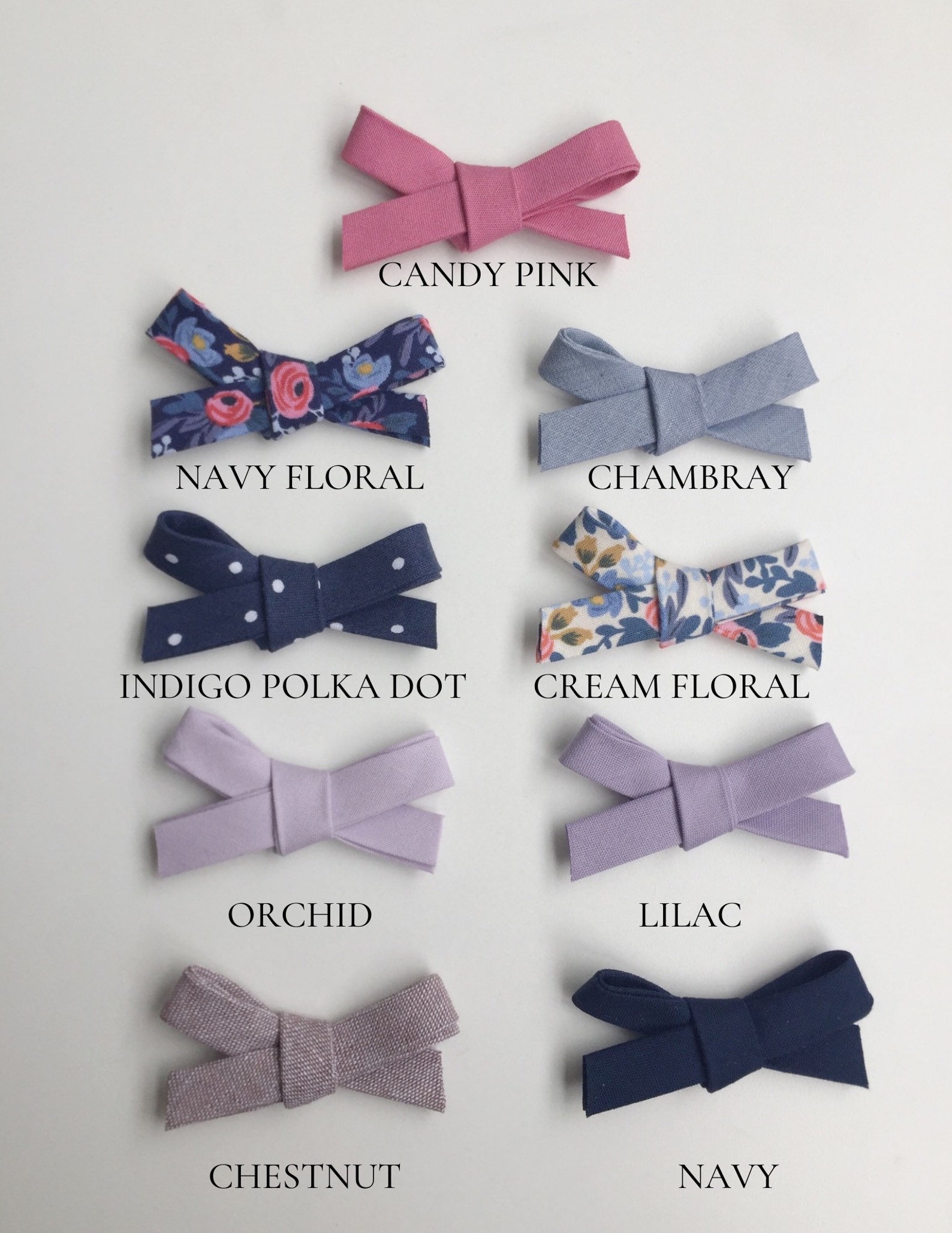 Baby Girl Hair Bows/ Hair Bow Clips/ Set of Headbands/ Fabric | Etsy