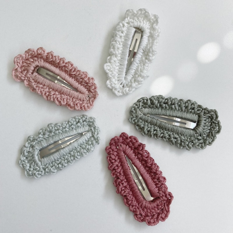 Crochet Hair Clip - Etsy