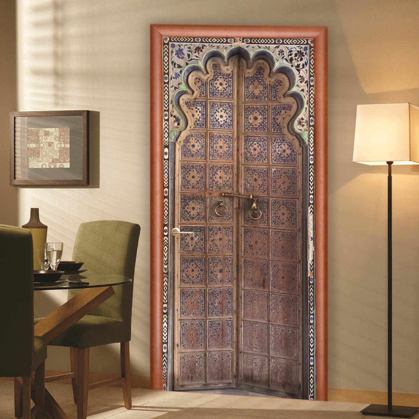 Door Wall Sticker old Oriental Style Door / Moroccan - Etsy
