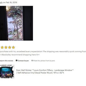 Door Wall Sticker *tiffany Landscape Window/ Stained Glass Sticker ...