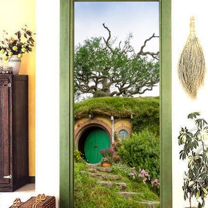 Door Wall Sticker *hobbit Hole in Hobbiton* / Lord of the Rings ...