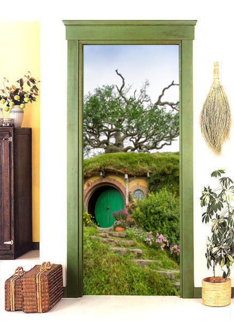 Door Wall Sticker *hobbit Hole in Hobbiton* / Lord of the Rings ...