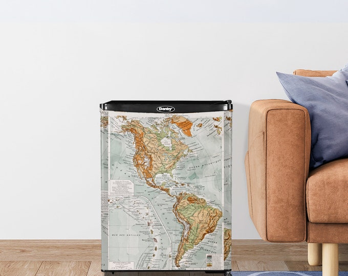 Mini-fridge Vinyl Sticker Vintage Map of America 1894/ Map of America ...