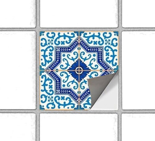 Laminated Vinyl Stickers Dark Blue and White Moroccan - Etsy