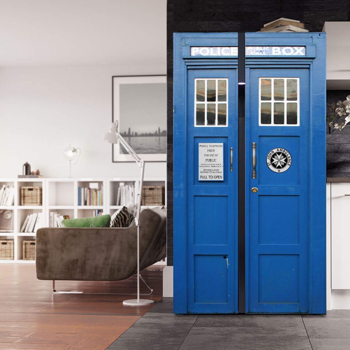 Tardis Refrigerator Wrap/ Policebox Fridge Cover/dr Who Tardis - Etsy