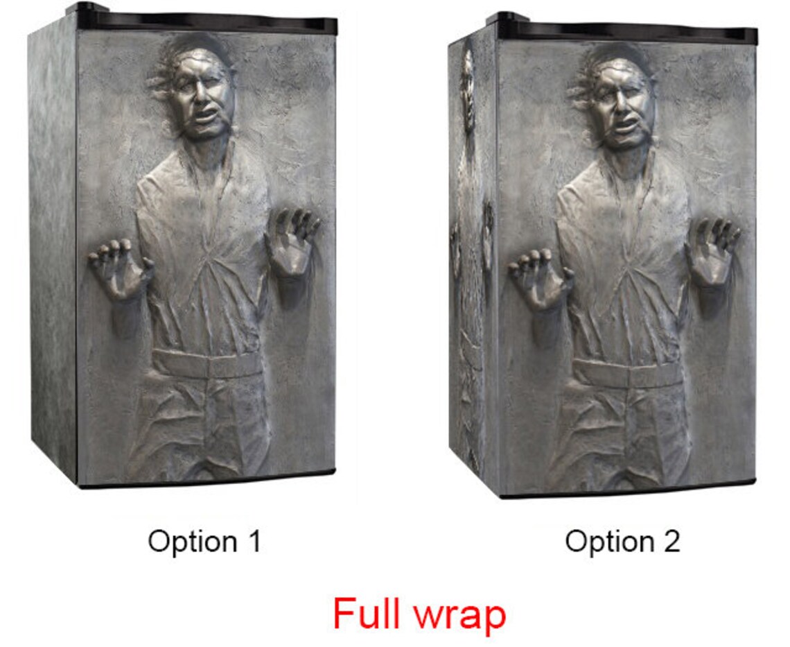 Mini-fridge Vinyl Sticker Han Solo Frozen in Carbonite /han - Etsy ...
