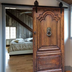 Door Wall Sticker *old Wood Door With Ancient Knocker* / Sliding Barn ...