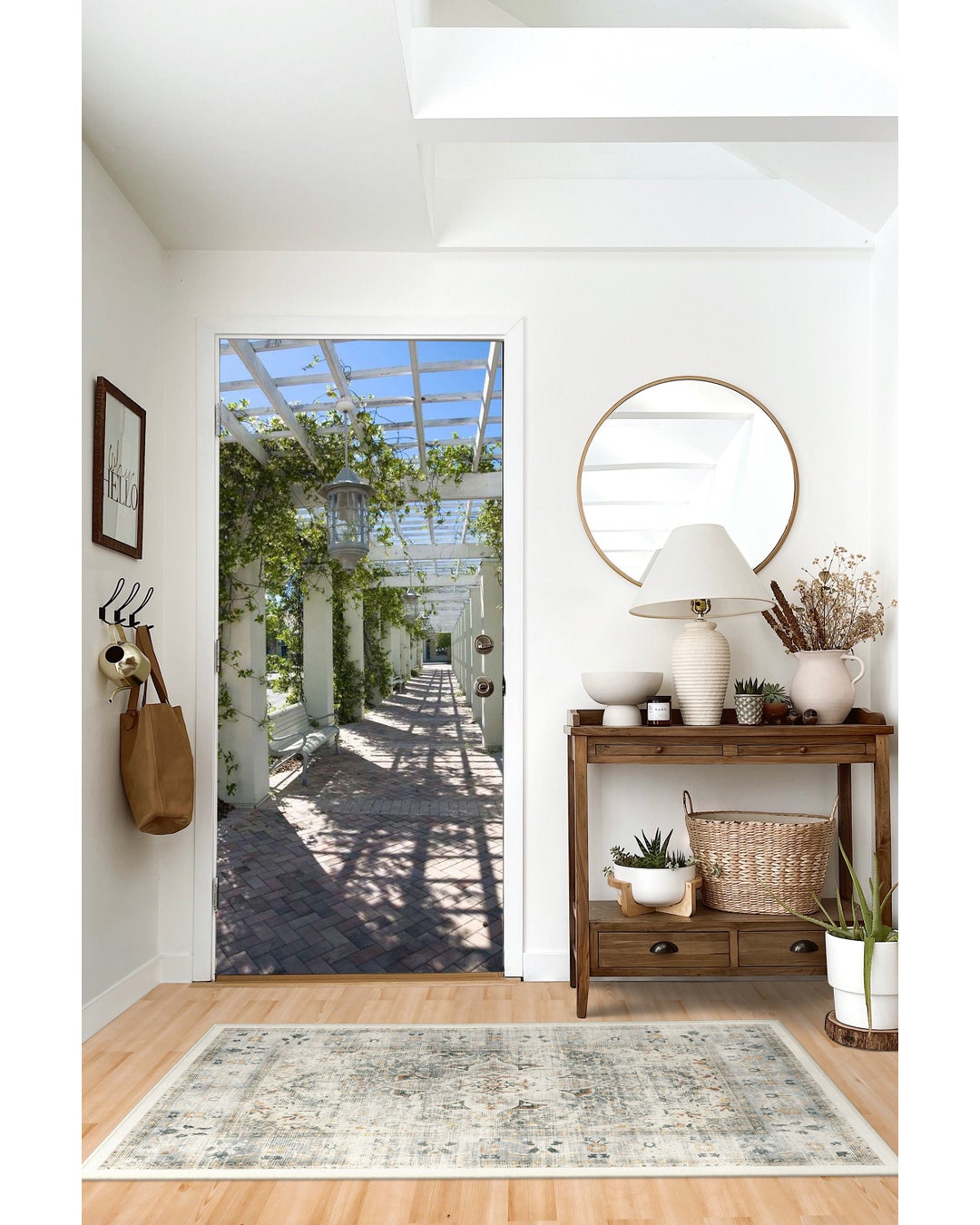 Door Wall Sticker Summer Terrace/ Self-adhesive Door Sticker Wallpaper ...