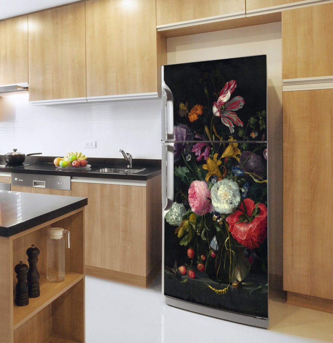 Fridge Wrap Still Life Gallery 2/flowers/ Floral Fridge - Etsy