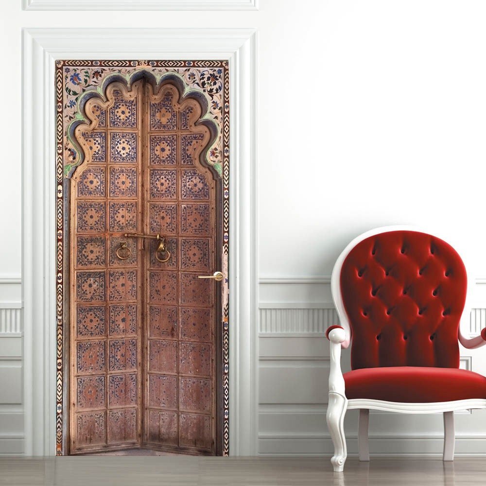 Door Wall Sticker old Oriental Style Door / Moroccan - Etsy
