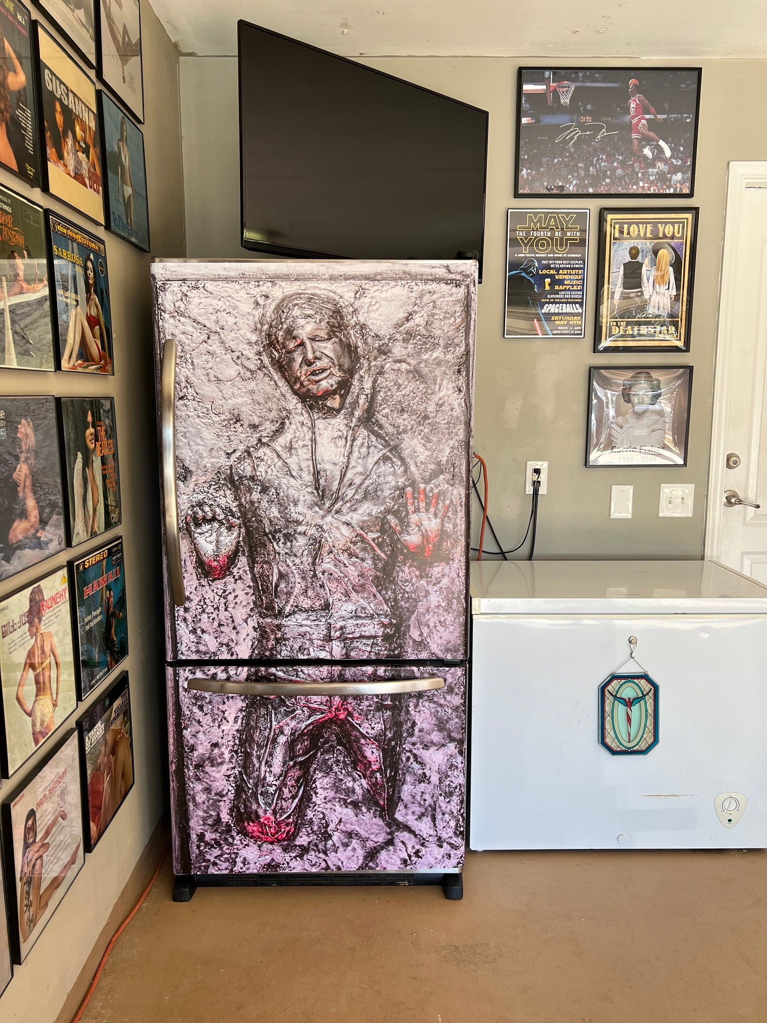 Refrigerator Vinyl Wrap Han Solo Frozen in Carbonite/ Han Solo - Etsy ...