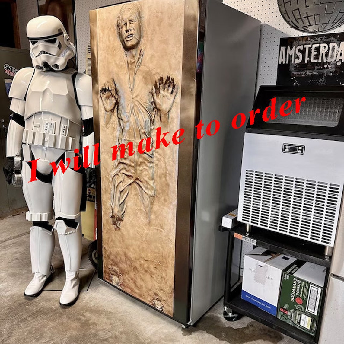 Mini-fridge Vinyl Sticker Han Solo Frozen in Carbonite / 21.25” X 35 ...