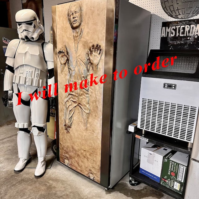 Mini-fridge Vinyl Sticker Han Solo Frozen in Carbonite / 21.25” X 35 ...