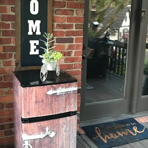 Mini-fridge Vinyl Sticker Old Wooden Door/ Self-adhesive Vinyl ...