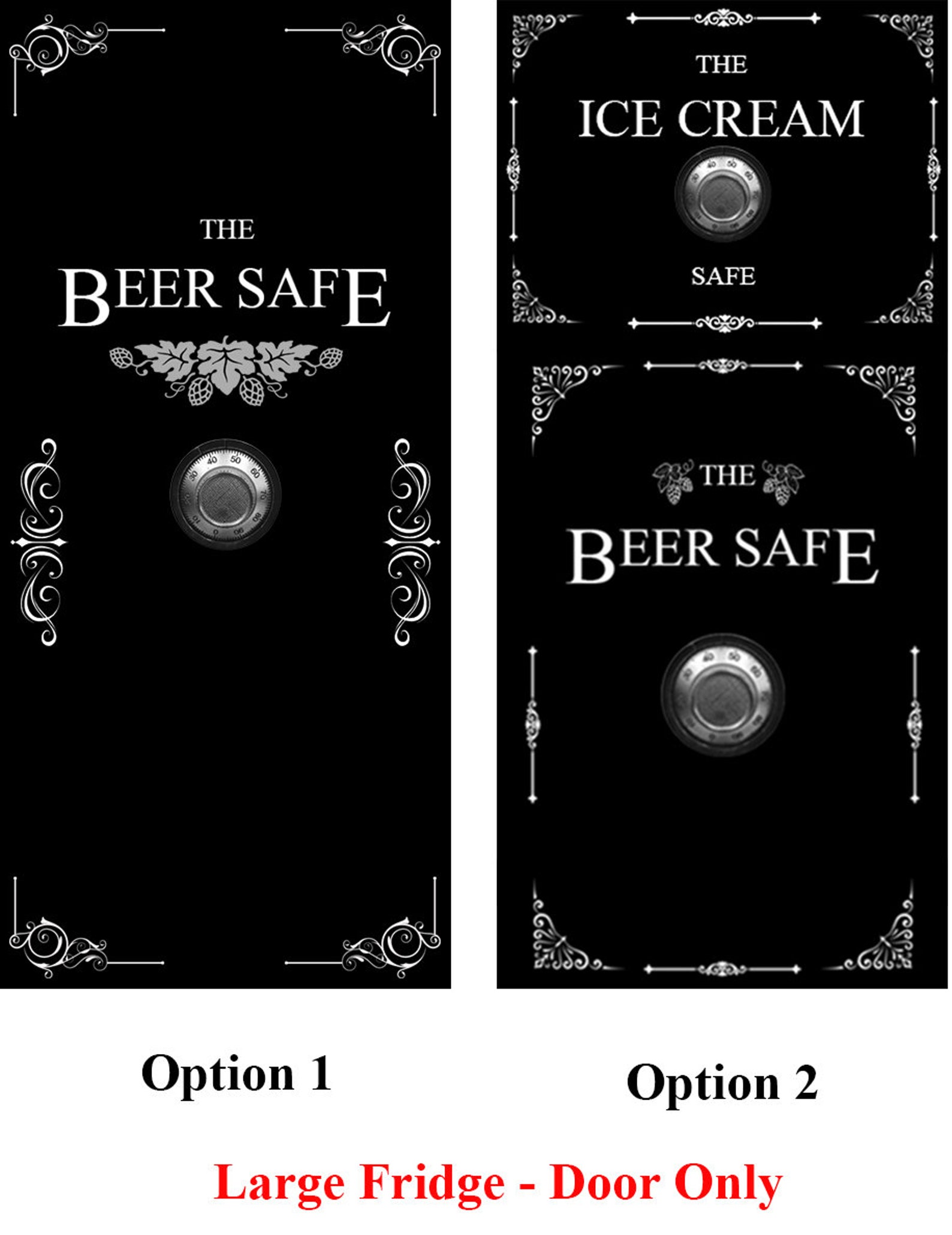 Fridge Vinyl Sticker - Mini-fridge Vinyl Sticker *beer Safe*/ Beer Safe ...