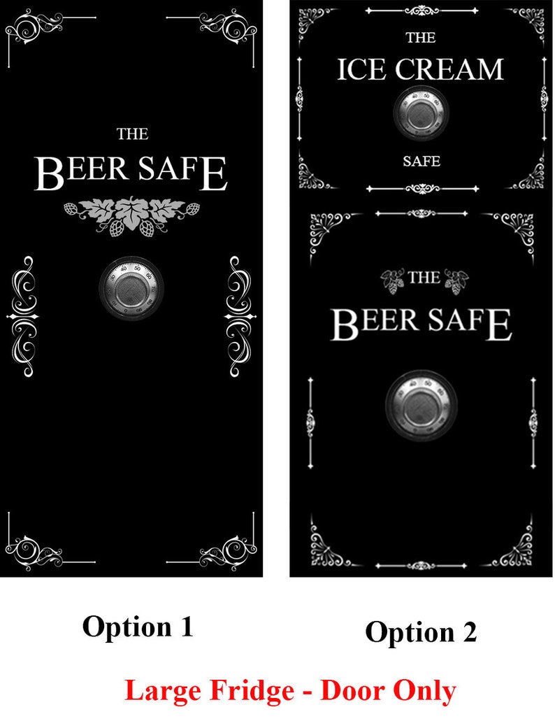 Fridge Vinyl Sticker - Mini-fridge Vinyl Sticker *beer Safe*/ Beer Safe ...