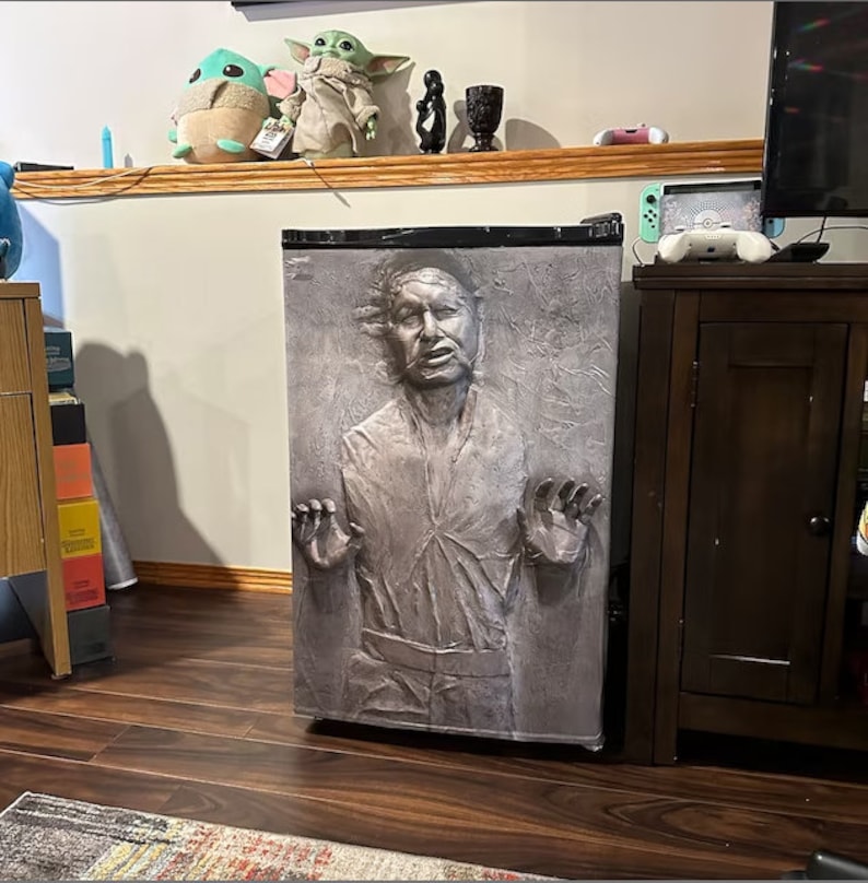 Mini-fridge Vinyl Sticker Han Solo Frozen in Carbonite /han Solo Fridge ...