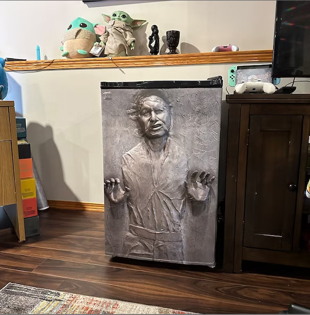 Mini-fridge Vinyl Sticker Han Solo Frozen in Carbonite /han Solo Fridge ...