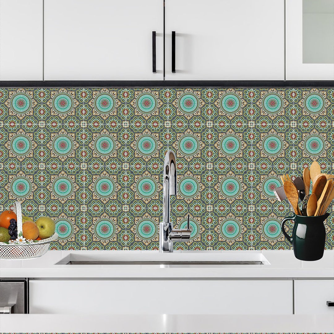 Vinyl Stickers Tiles "traditional Moroccan Arabic Islamic Mosaic" / Set ...