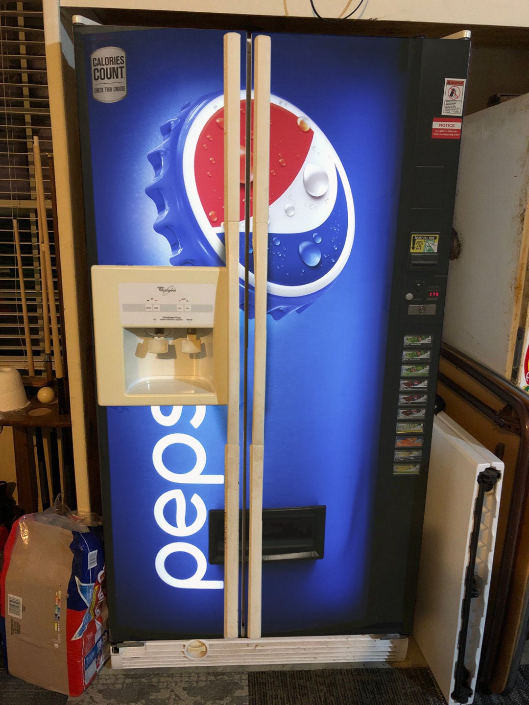 Fridge Decal Vintage Pepsi Vending Machine/pepsi Soda Machine/pepsi ...