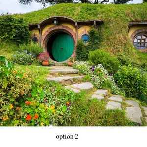 Wallpaper *hobbit Hole in Hobbiton*/ Hobbit Hole Wallpaper/ Lord of the ...