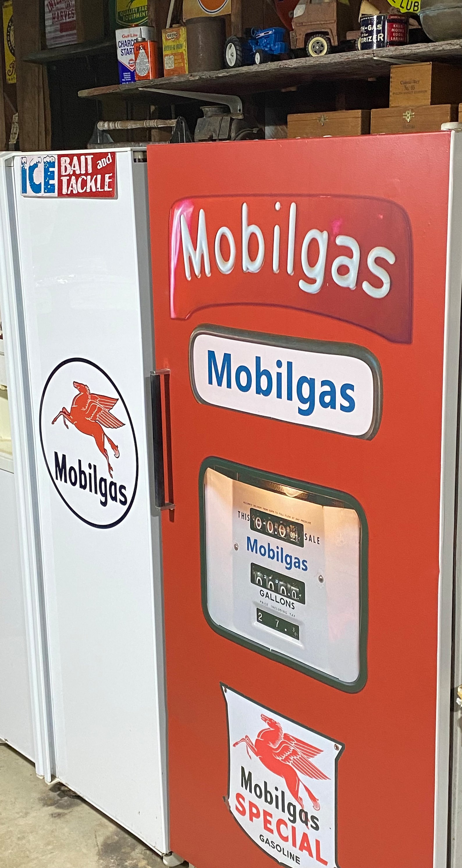Old Fuel Pump Refrigerator Wrap/ Retro Gas Pump Fridge Wrap ...