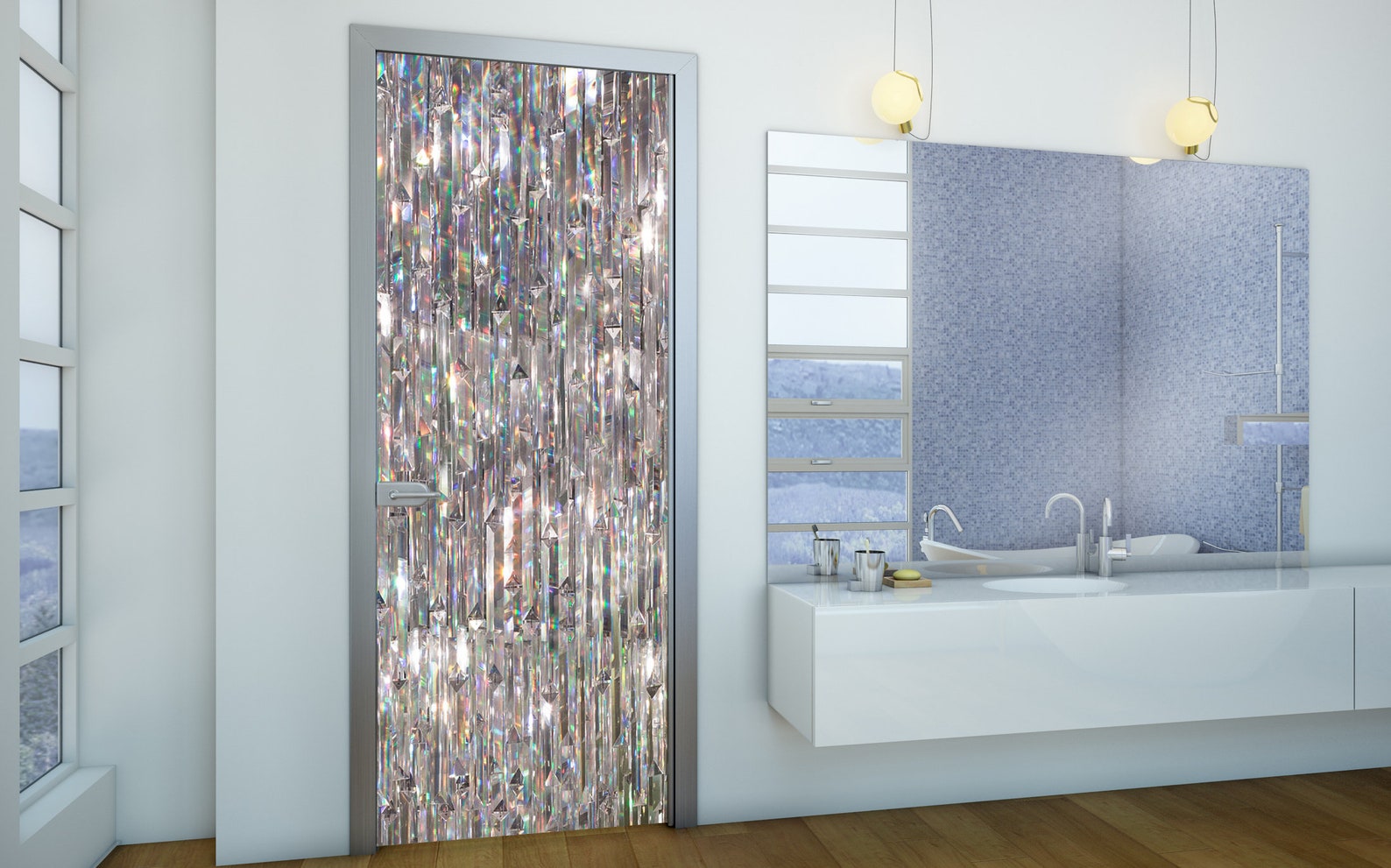 Door Wall Sticker inspired by the Crystal Chandelier | Etsy