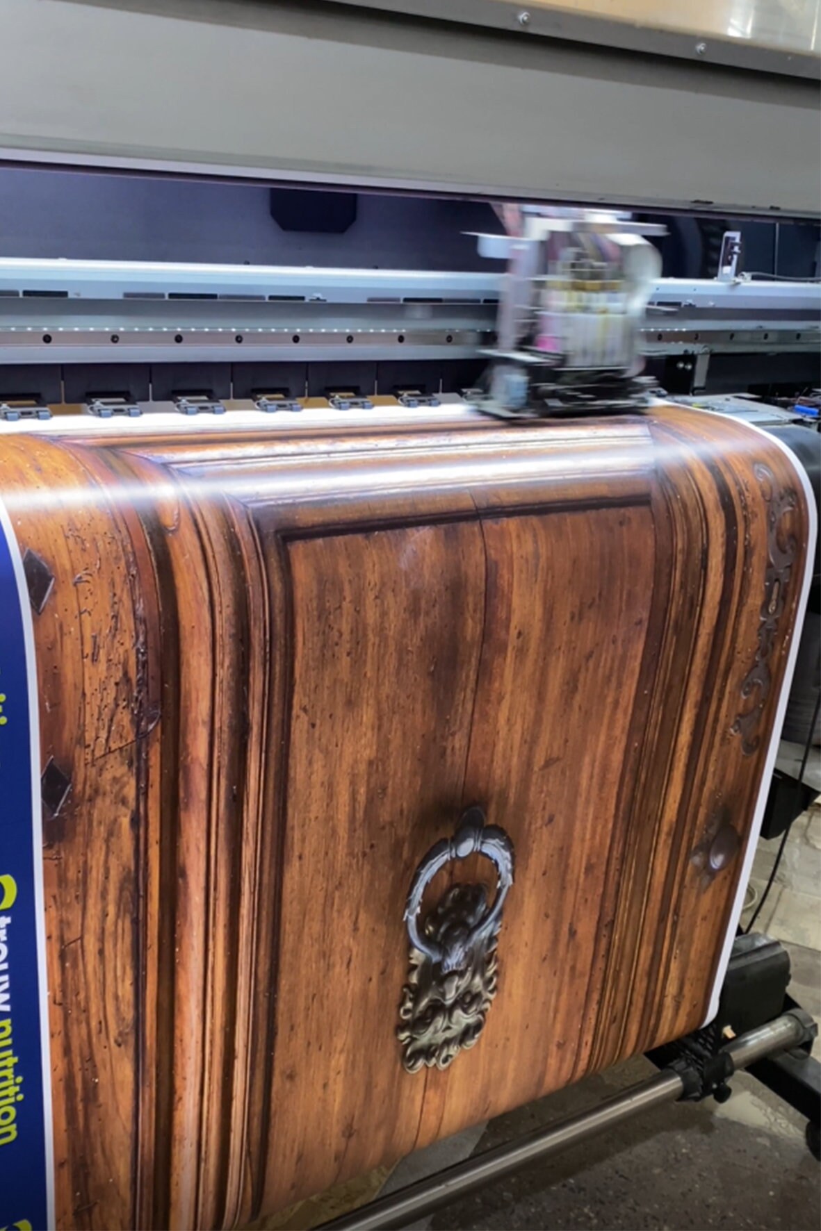 Door Wall Sticker *old Wood Door With Ancient Knocker* / Sliding Barn ...